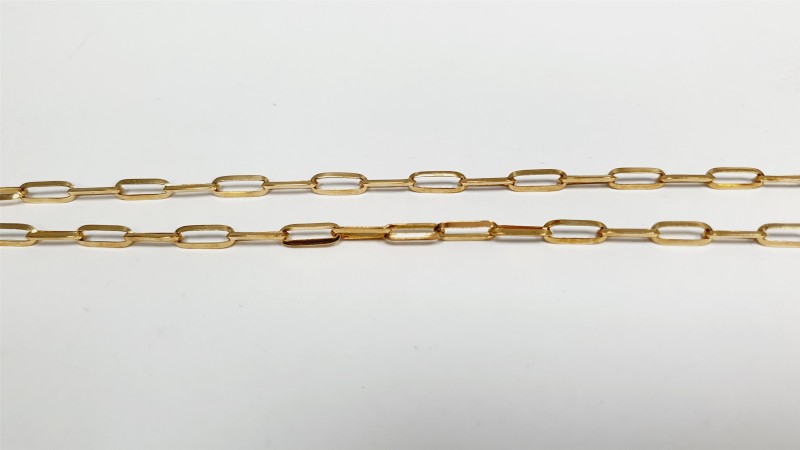 9ct Yellow Gold Paper Clip Chain Necklace Chain 7.4G | 032000120868 ...