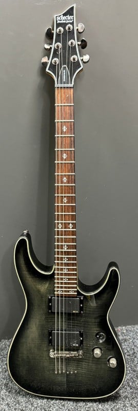 Schecter Damien Elite-6 'Trans Black Burst' Black | 033400128414 | Cash ...