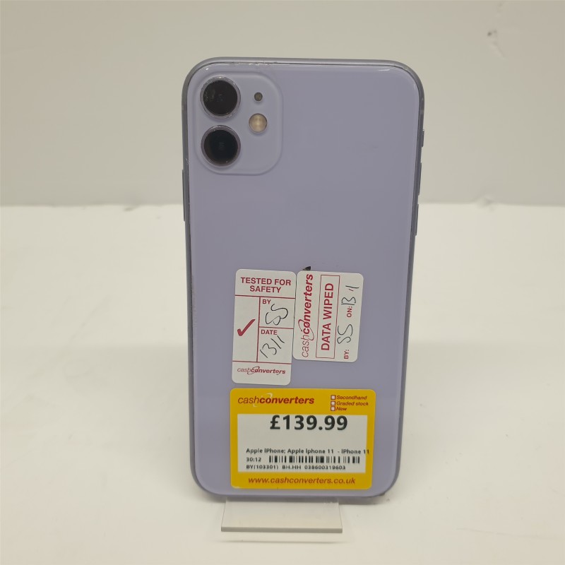 Apple iPhone 11 64GB Purple | 038600319603 | Cash Converters
