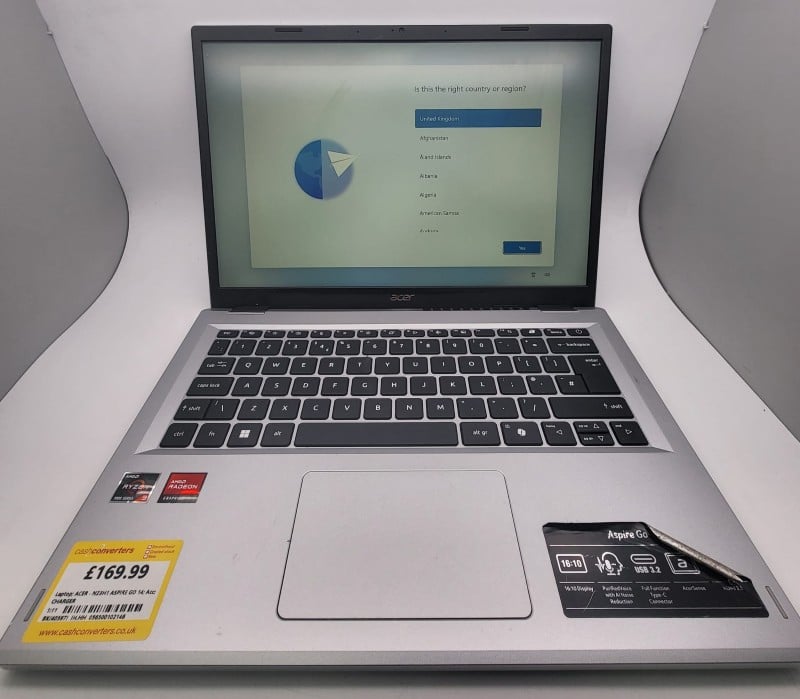 Acer Aspire Go 14 N23h1 AMD Ryzen 3 7th Gen 4GB 128GB SSD Silver ...
