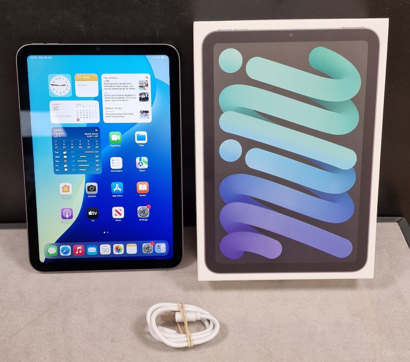 Apple iPad Mini 6th Gen (A2567) 8.3" 64GB - Space Grey, Wifi . 64GB ...