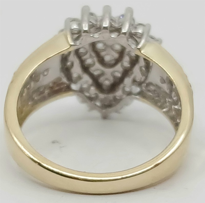 9Ct Diamond Chip Cluster Yellow Gold Ladies Ring Size L | 030100264057 ...