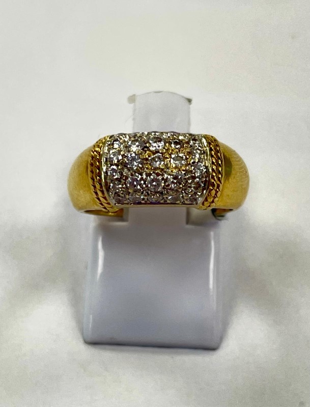 18ct Pave Yellow Gold Diamond Ring SizeI | 033300332660 | Cash Converters