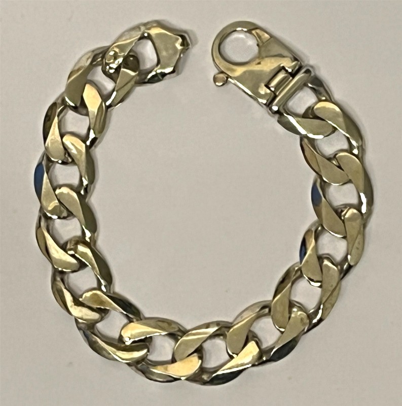 **Brand New 9" Curb Bracelet Silver Bracelet 66.5G | 055400039893 ...