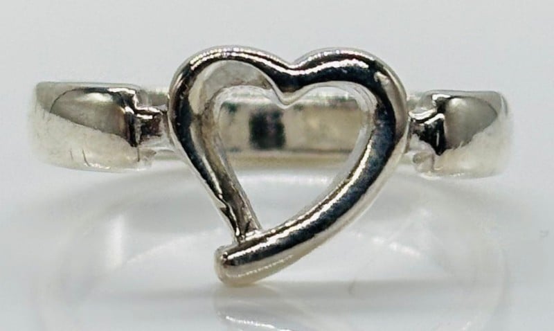 Heart Design Silver Unisex Ring Size K | 034900202916 | Cash Converters