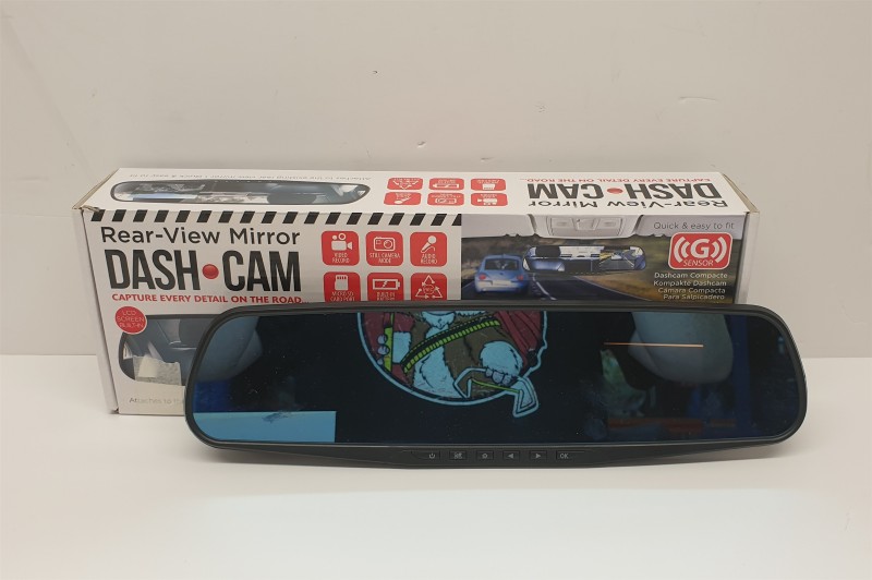 Rear View Mirror Dash Cam. Black | 038600310041 | Cash Converters