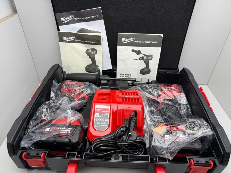 Milwaukee M18fpp2a3 M18fpp2a3-502X 18V Fuel Impact Twin Kit M18fpd3 ...