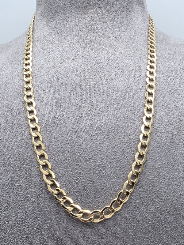 9ct Yellow Gold 22" Curb Chain Necklace 55.5cm 10G | 057000053101 ...
