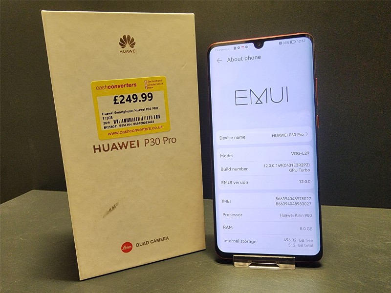 Huawei P30 Pro With Box 512GB Red | 059100023403 | Cash Converters