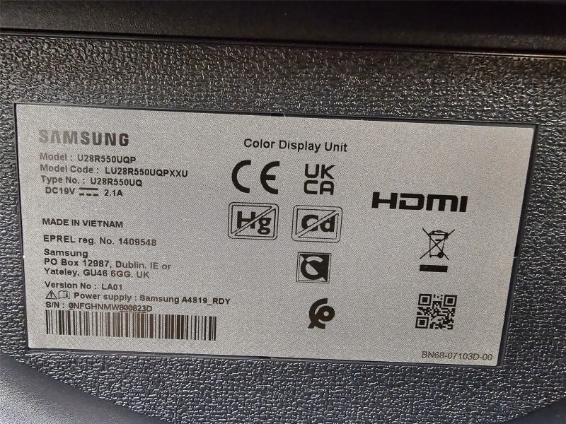 4K Samsung 28" 4K UHD LCD Monitor U28r550uqp Black | 049300169226 ...