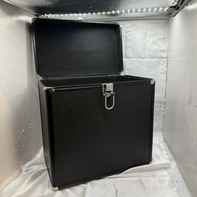 Hama Black Vinyl Records Lp Hard Case Dj Box For 50 12" Vinyls Aluminum ...