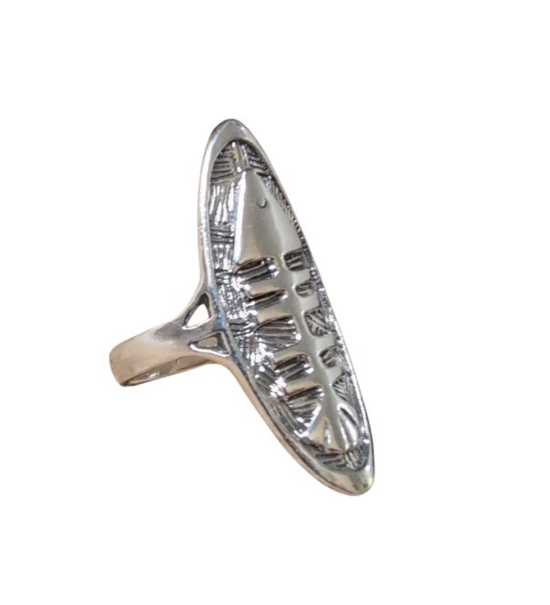 Fishbone Silver Ring Silver Ladies Ring Size M | 015600275846 | Cash ...