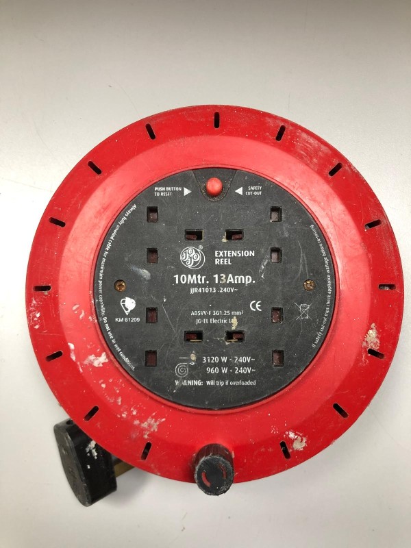 Jojo 4 Way 13A 10 Metre Extension Cable Reel Red | 045800080236 | Cash ...