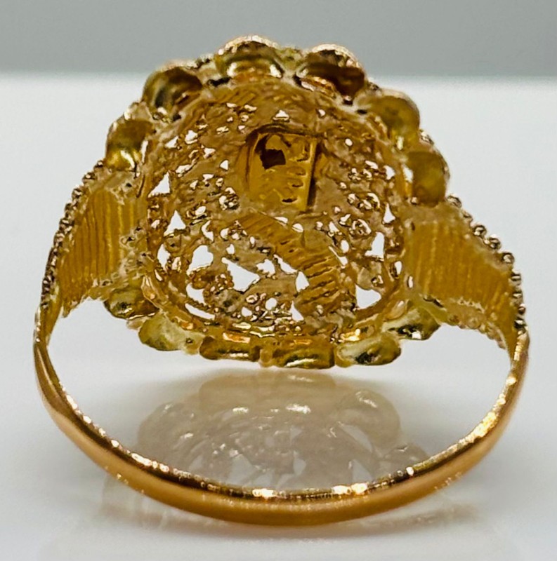 18Ct Full Hallmark Yellow Gold Unisex Ring Size M | 034900204989 | Cash ...