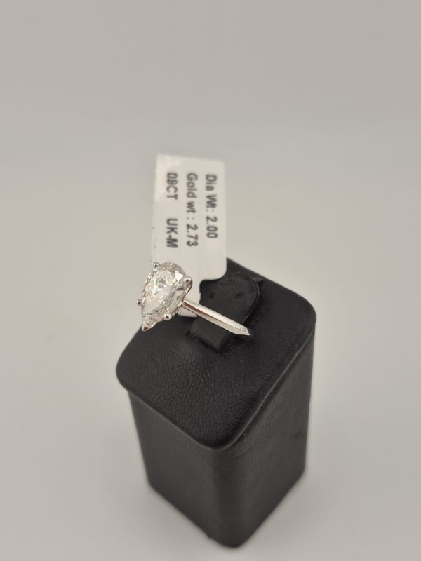 9ct Pear Cut Solitaire Ring / Ring Size M | 030100264747 | Cash Converters