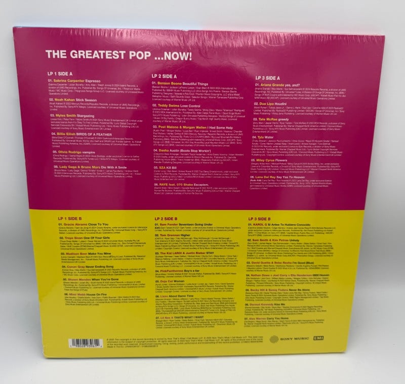Various Now That's What I Call Pop! (Now) Yellow/Pink/Blue 3Lp Vinyl 12 ...