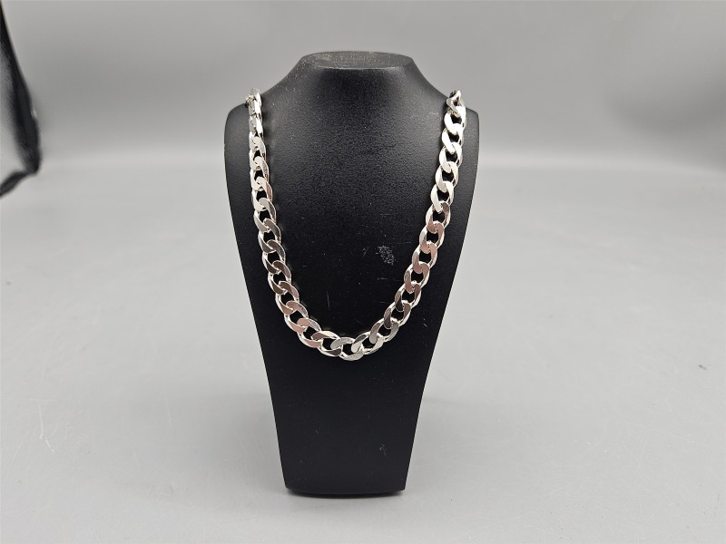 Silver Silver 19" Curb Chain Chain Necklace 30.4G | 044200060537 | Cash ...
