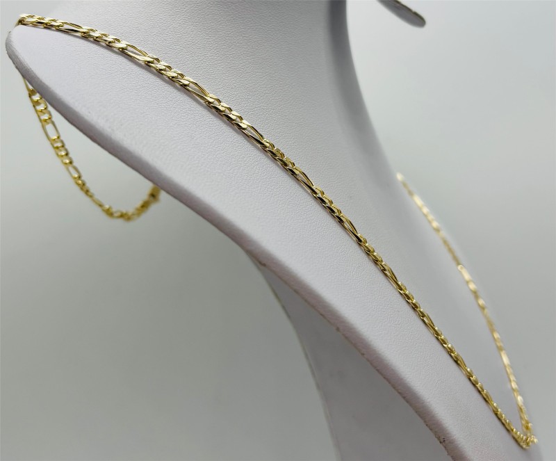 Yellow Gold 9Ct Figaro Link 3 mm Chain 13.1G | 048100215762 | Cash ...