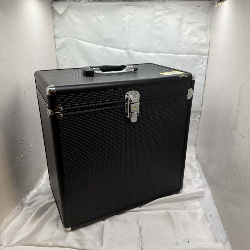 Hama Black Vinyl Records Lp Hard Case Dj Box For 50 12" Vinyls Aluminum ...