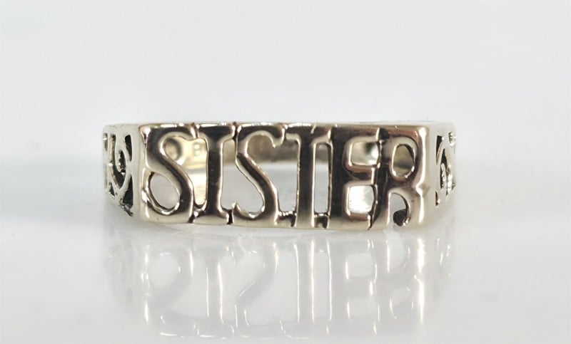 9Ct Yellow Gold Patterned Sister Ring Unisex Ring Size M | 038700352435 ...