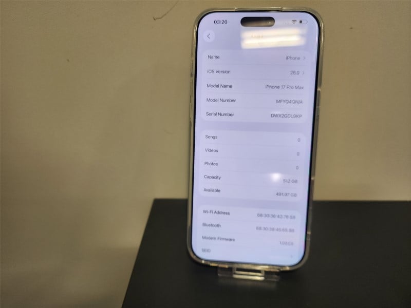 Apple 17 Pro Max (100%Bh) (0 Cycle Count) 512GB White | 059100028493 ...