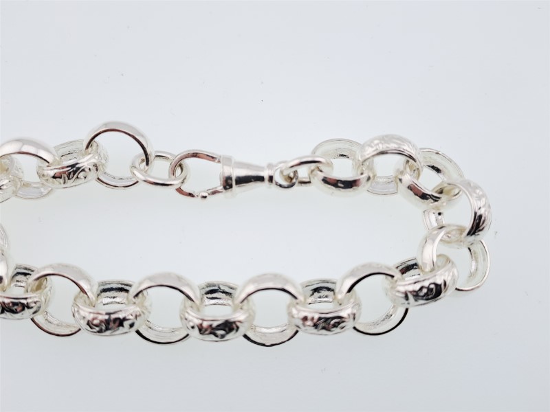 Oval Belcher Style Silver Bracelet 41.5G | 030100264830 | Cash Converters