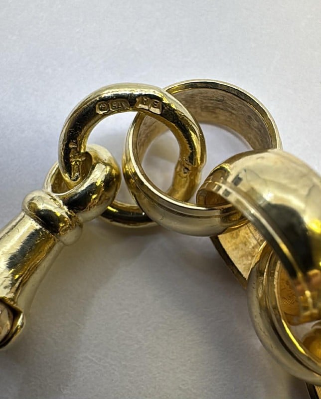 9Ct Plain Border Belcher Bracelet 29.8G | 030100261822 | Cash Converters