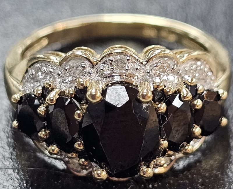 9ct 9Kt Yellow Gold Ring Yellow Gold Ladies Ring With Stone Size M ...