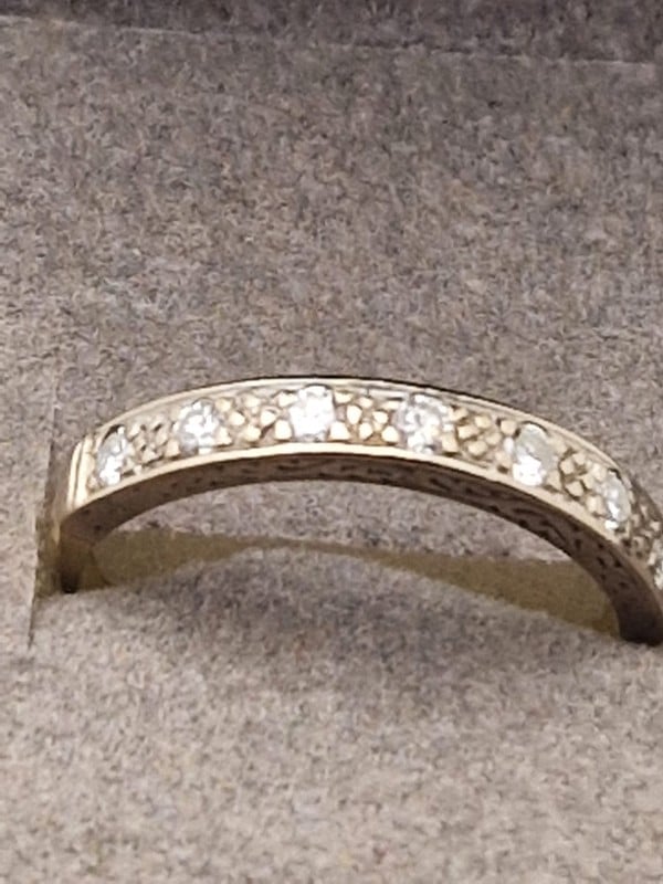 18ct Half Eternity Diamond Ring Yellow Gold Ring Size O | 027300098114 ...