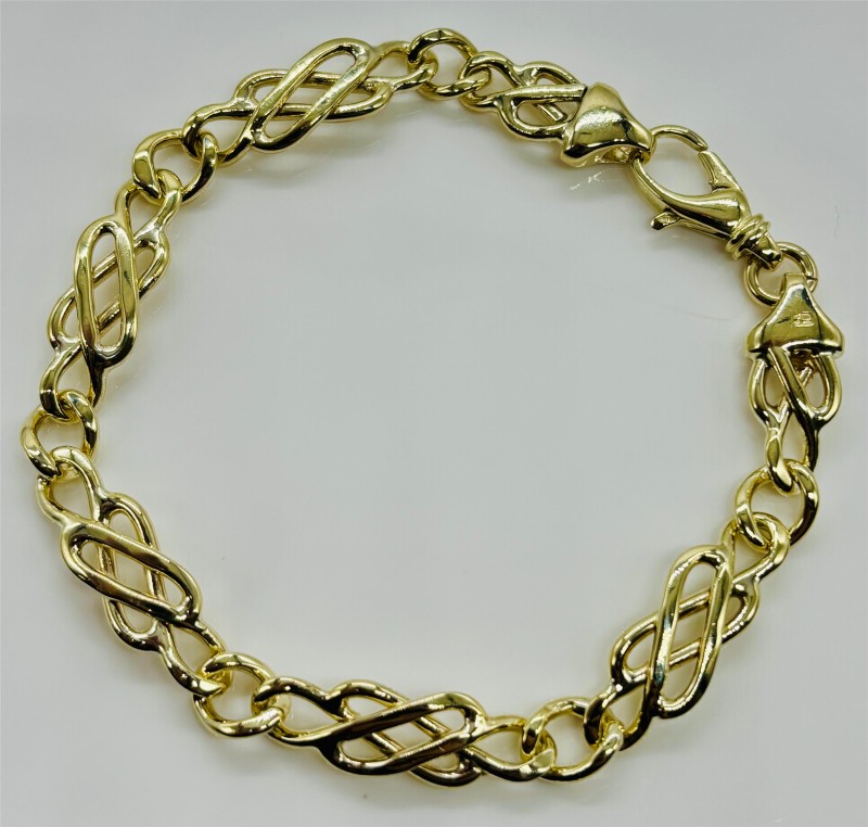 9Ct Full Hallmark Yellow Gold Bracelet 17.3G | 034900204825 | Cash ...
