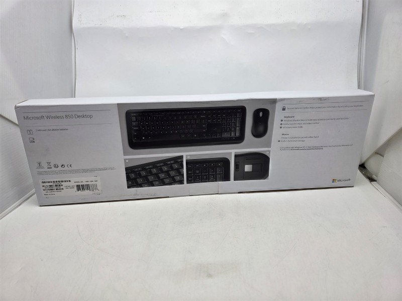 Microsoft Wireless 850 Desktop Keyboard & Mouse White | 030300294809 ...