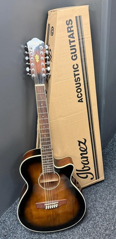 Ibanez Aeg1812II-Dvs 12 String Acoustic Electric Guitar Brown ...