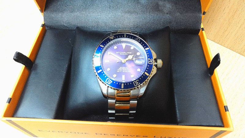 Stuhrling Watch Mens Japanese Automatic Depthmaster 4048 42mm Diver ...