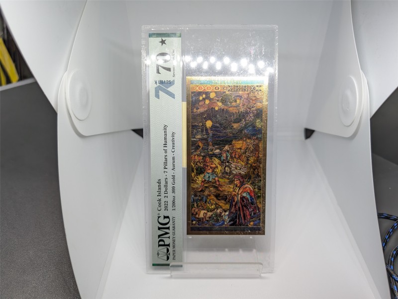 Cook Islands, 2 Dollars 2022 - Pmg Graded 1/200Oz .999 Gold Gold ...