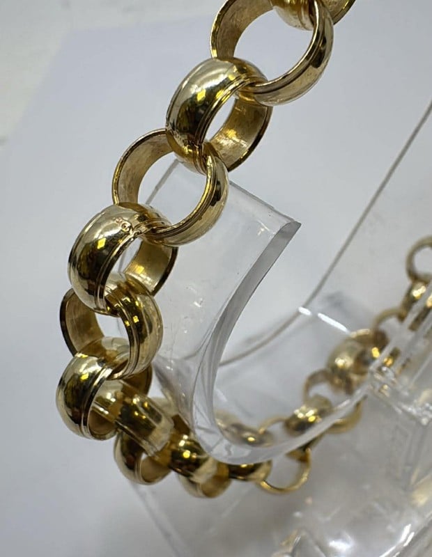 9Ct Plain Border Belcher Bracelet 29.8G | 030100261822 | Cash Converters
