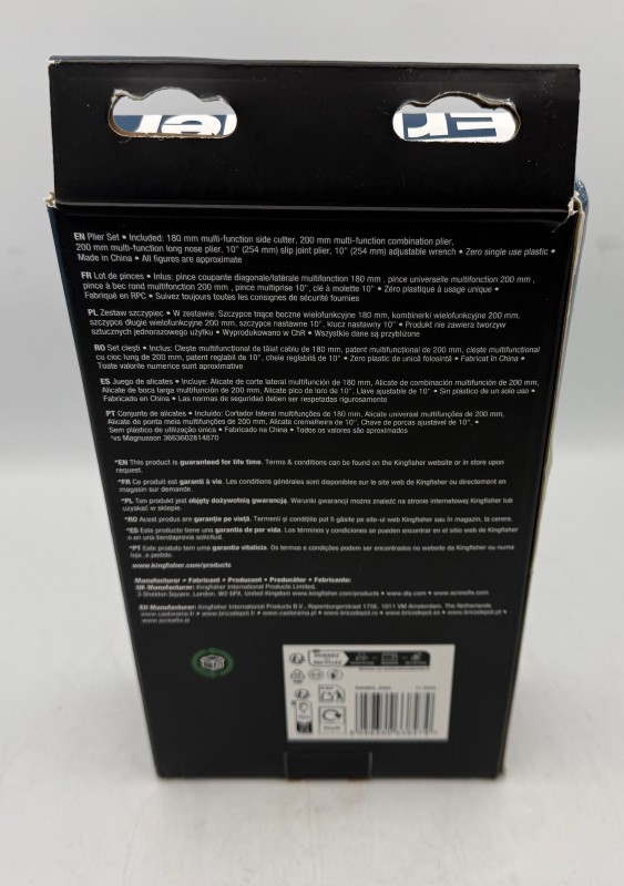 Erbauer 5 Piece Chrome Vanadium Steel Pliers Set | 035700125977 | Cash ...