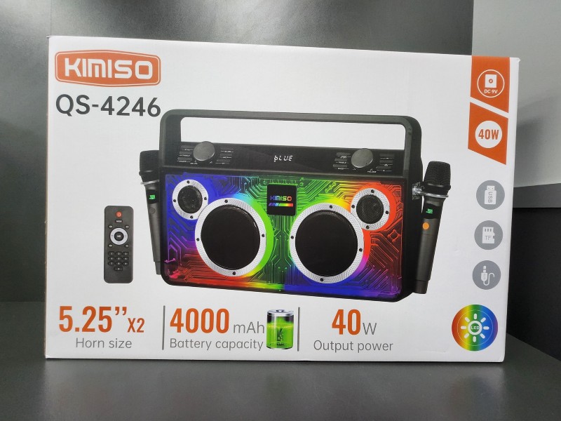 Kimiso 40W Portable Boogie Box Speaker - Bluetooth Led Speaker With 1 ...