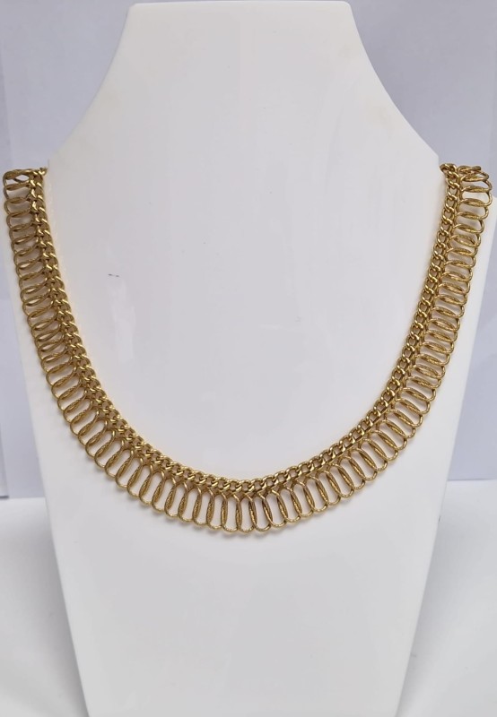 9ct Yellow Gold Fancy Curb Chain Necklace 20.6G | 055400036211 | Cash ...