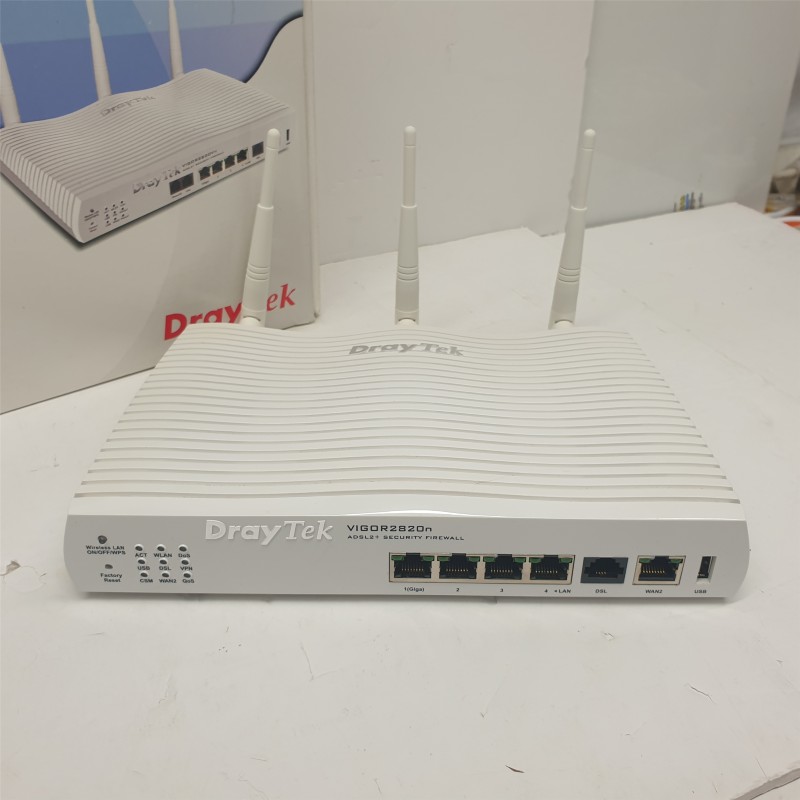 Draytek Vigor 2820 Series Adsl Router Adsl2+ Security Firewall White ...