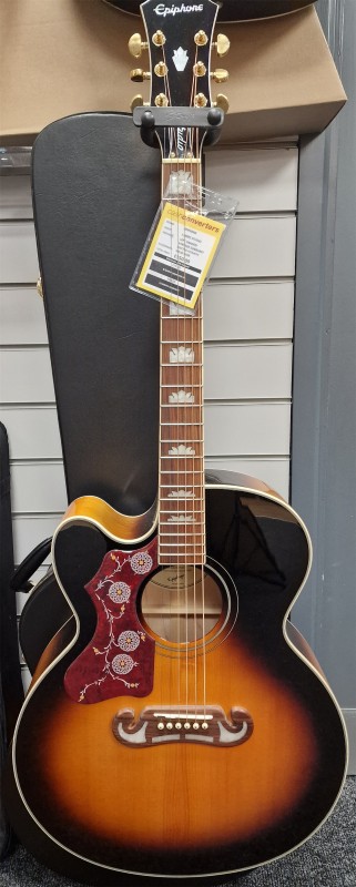 Epiphone J-200Ec (Left Handed) With Hardcase | 035000156275 | Cash ...