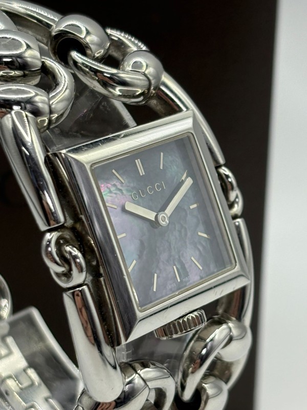 Gucci Watch Ladies 116.3 Signoria Blue Shell | 034300183476 | Cash ...