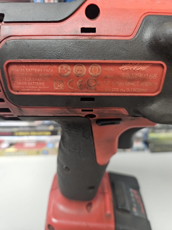 Snap-On Cteu8850 Impact Wrench 4Ah 18V Battery & Cover | 033500127472 ...