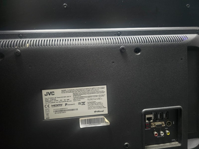 Jvc Lt-55Cf890 55" 4K Fire Smart TV With Remote Black | 044200062714 ...