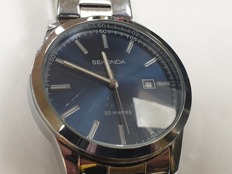 Sekonda Watch Mens Aylor Men's Watch | Silver Case & Stainless Steel ...