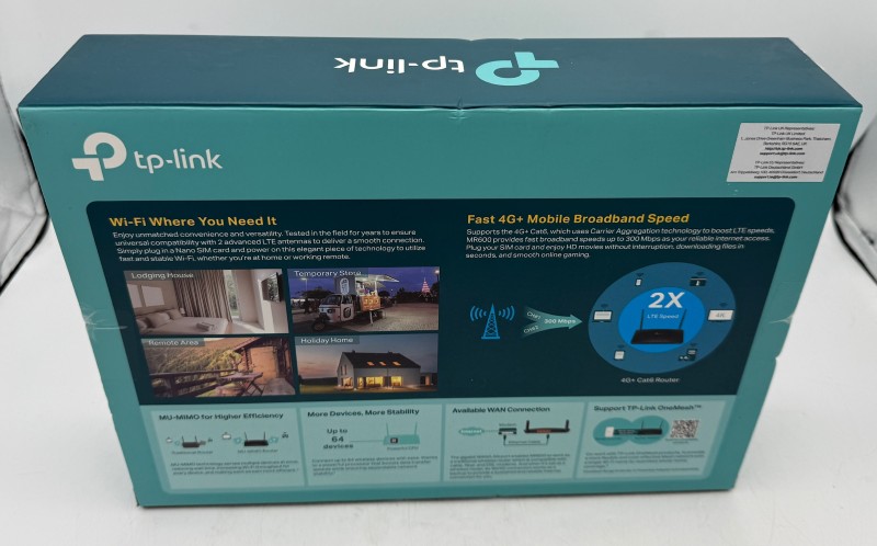 Tp-Link Ac1200 Dual Band Gigabit Lte Wi-Fi Router Mr600 Black ...