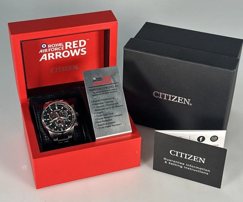 Citizen Eco-Drive Men's Red Arrows Perpetual Chrono A.T Watch Mens ...