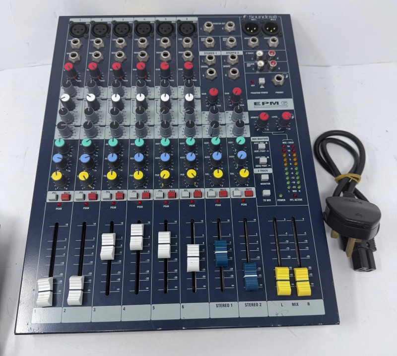 Soundcraft Epm6 Professional Analogue Live Mixer, 6 Channels Blue ...