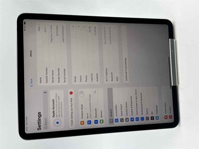Apple iPad Pro 11" 2018 A1980 64GB Grey | 048500399311 | Cash Converters