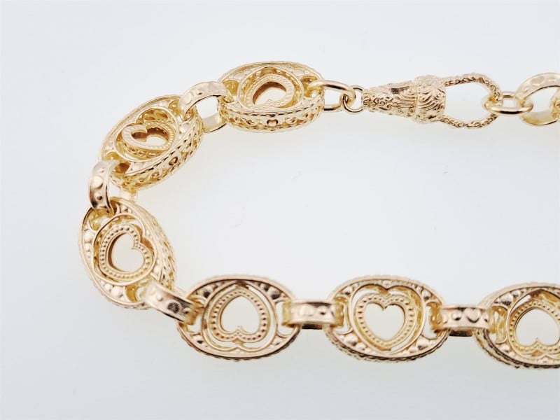 9ct Spinning Hearts Yellow Gold Bracelet 20G | 030100264586 | Cash ...