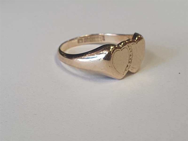 Double Interlocking Heart Ring Without Stone Size N | 030100260775 ...